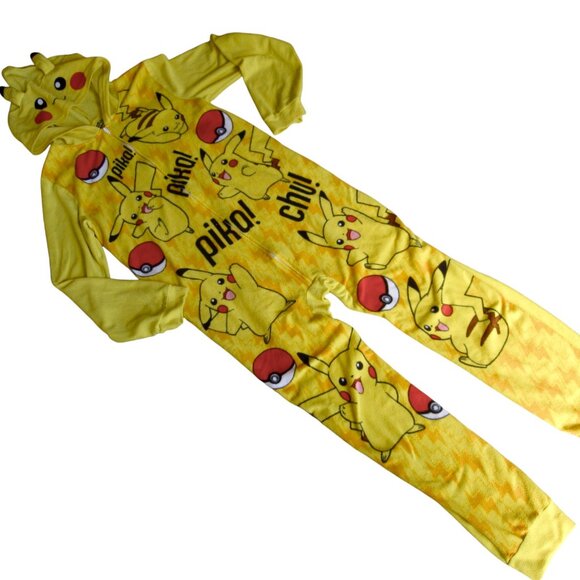 Pokemon | Costumes | Pokemon Costume Yellow Pikachu Suit W Hood Youth ...